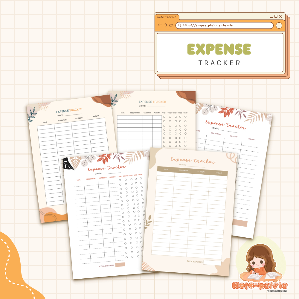 A5 Expense Tracker | Financial Tracker Notepad (Non Sticky) | Shopee ...