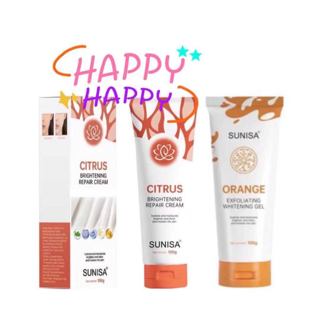 SUNISA Orange Exfoliating Whitening Gel/Citrus Brightening Repair Cream ...