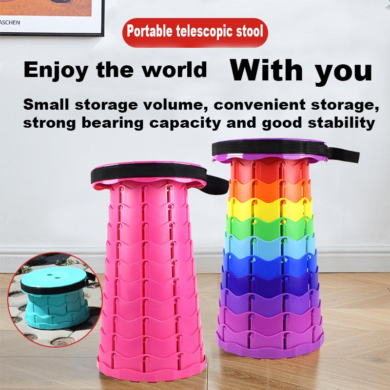 Outdoor Folding Telescopic Portable Collapsible Stools Lightweight ...