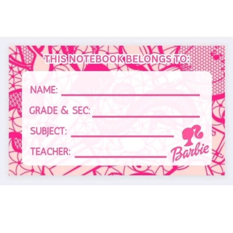 CHARACTER NAME LABEL / LABEL STICKER for students | Shopee Malaysia