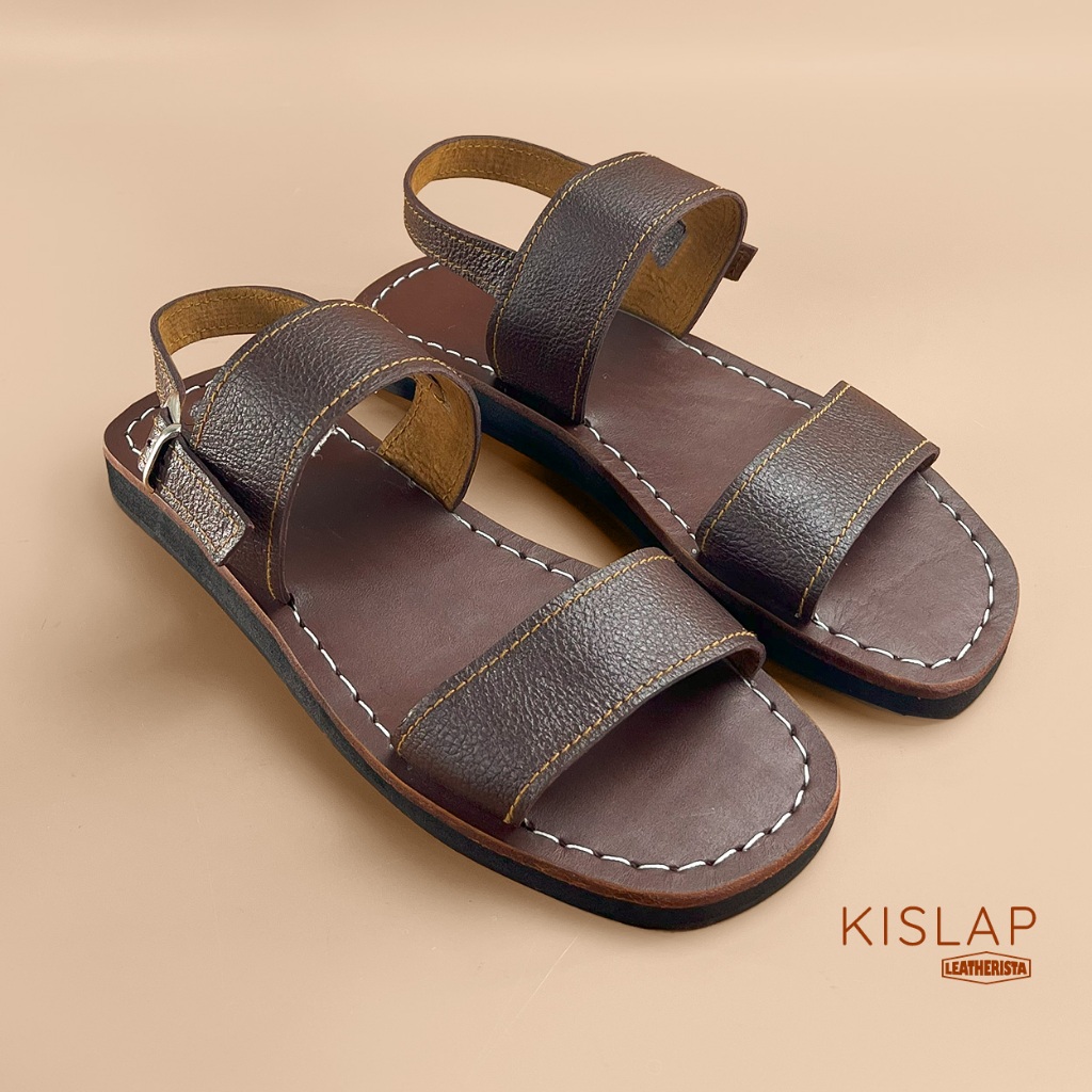 Leatherista Lokal Kislap (Leather Sandals for Women) | Shopee Malaysia