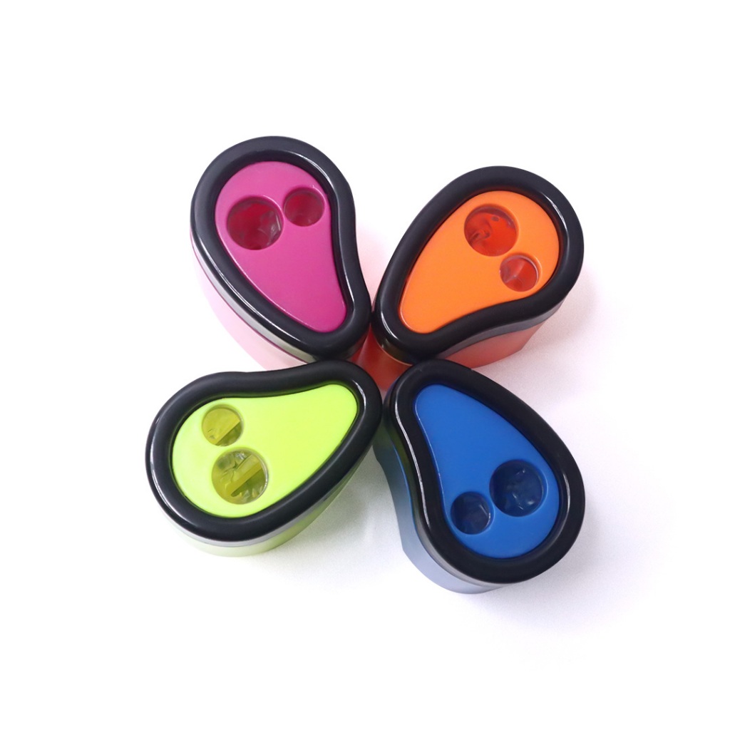 SHARKEE Two-Hole Sharpener Pencil Neon Color 0218 (piece) | Shopee Malaysia