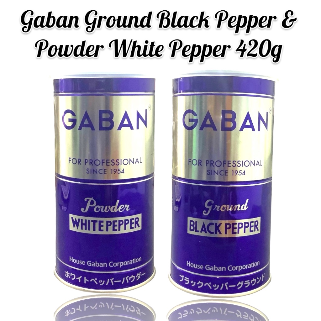 CMH Japan GABAN Ground Black Pepper & Powder White Pepper 420g | Shopee Malaysia