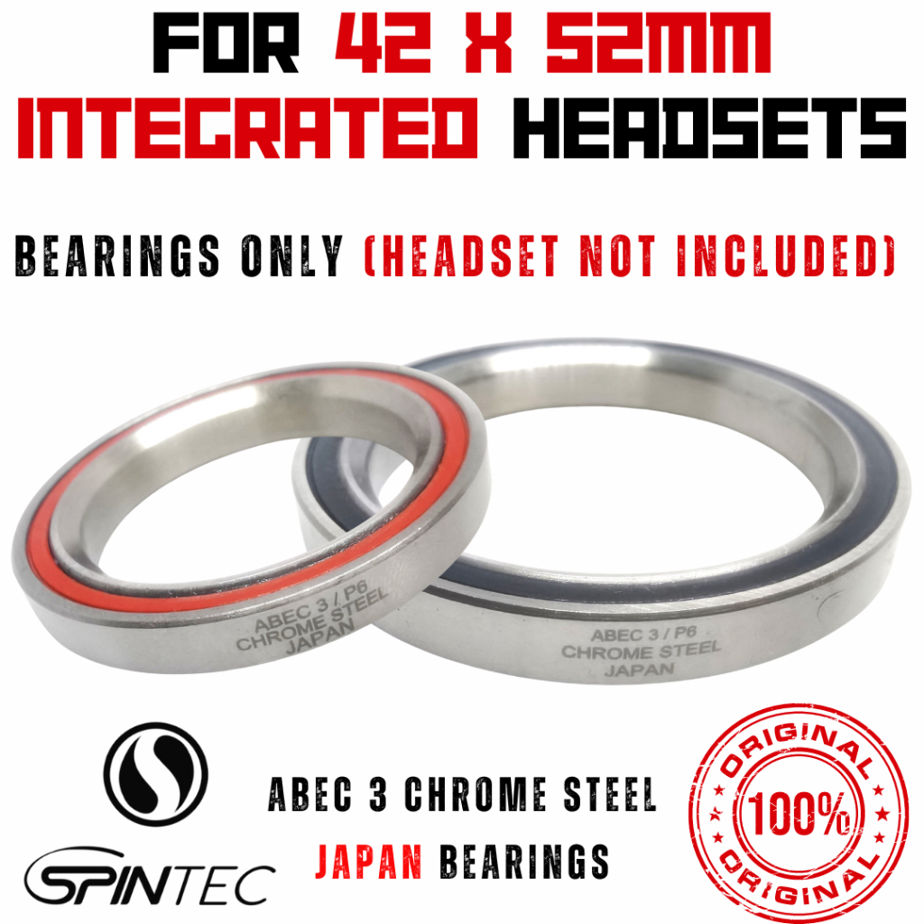 42x52mm INTEGRATED Headset Chrome Steel JAPAN Bearings frm SPINTEC ...