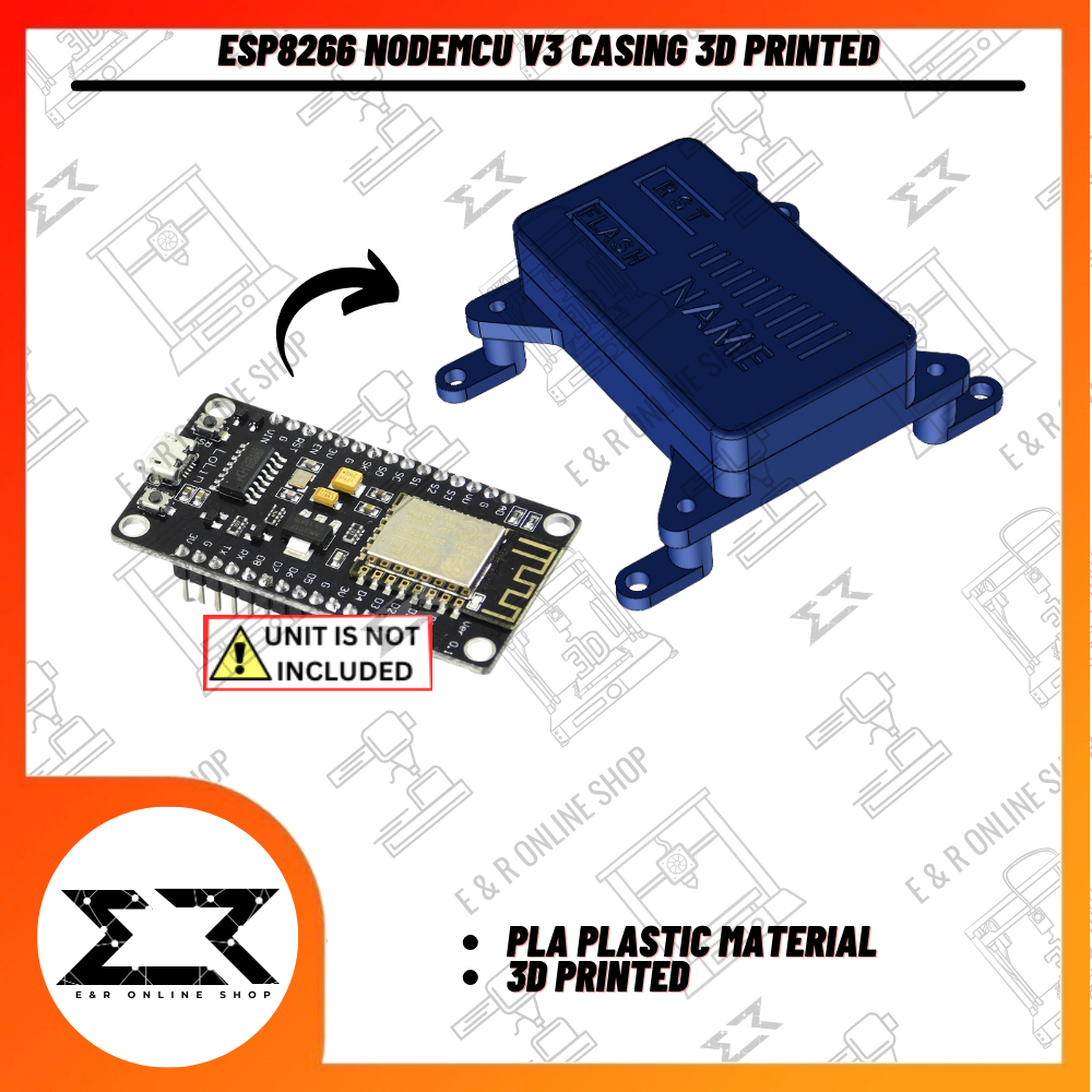 Nodemcu Esp8266 V3 Casing W Footings 3d Printed Shopee Malaysia