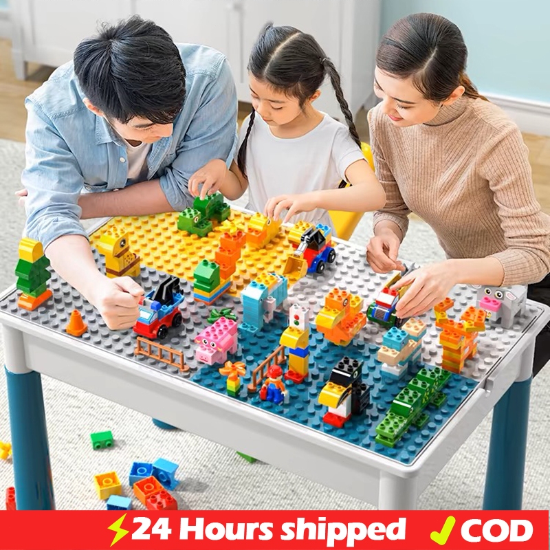 Building Blocks Table And Chair For Kids Big Size Set Lego Table With ...