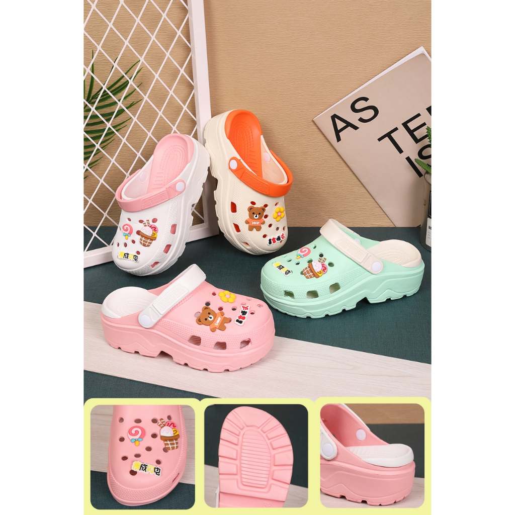 New Crocs Clog Korean Style Women's Simple Platform Slippers For Women ...