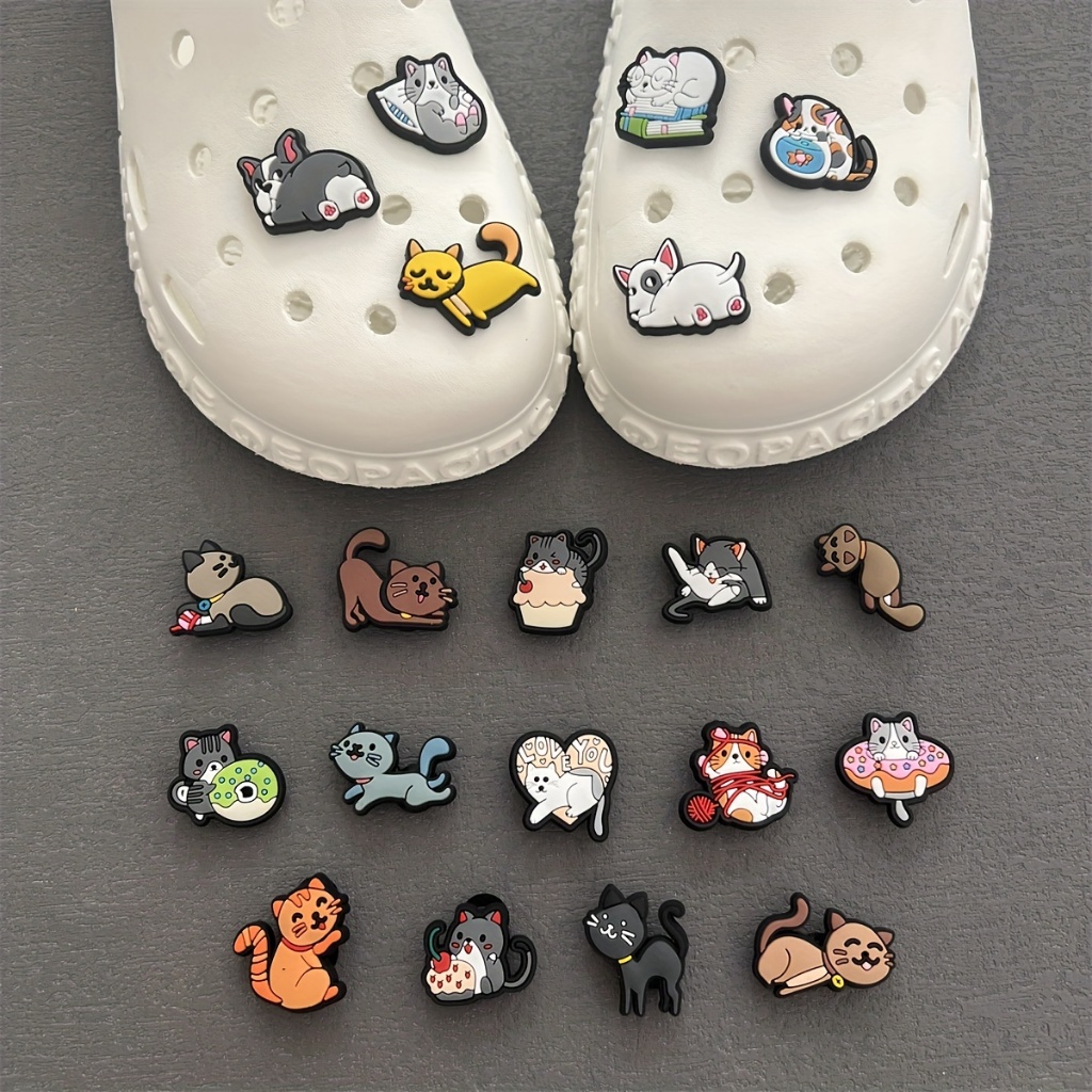 cute cat design jibbitz for crocs shoe decoration jibbitz crocs shoes ...