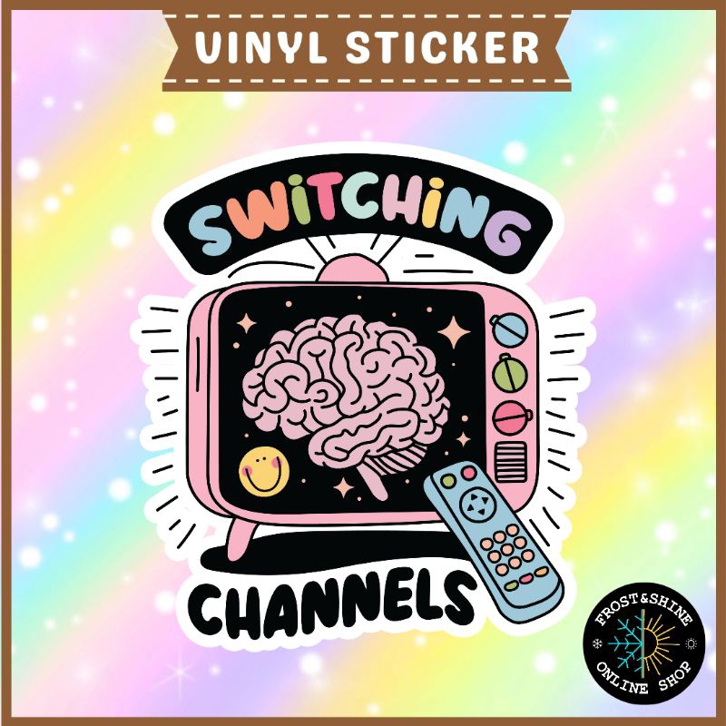 Switching Channels Laminated Vinyl Diecut Sticker | Shopee Malaysia