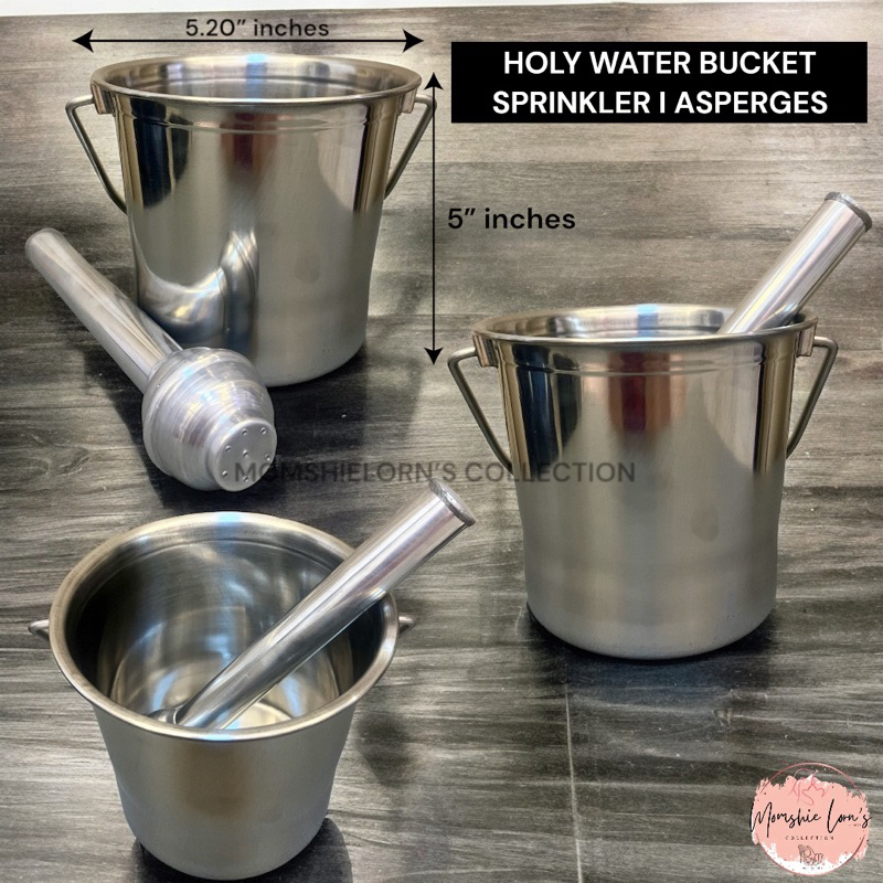Holy Water Bucket Sprinkler | Asperges (Silver tone aluminum) | Shopee ...