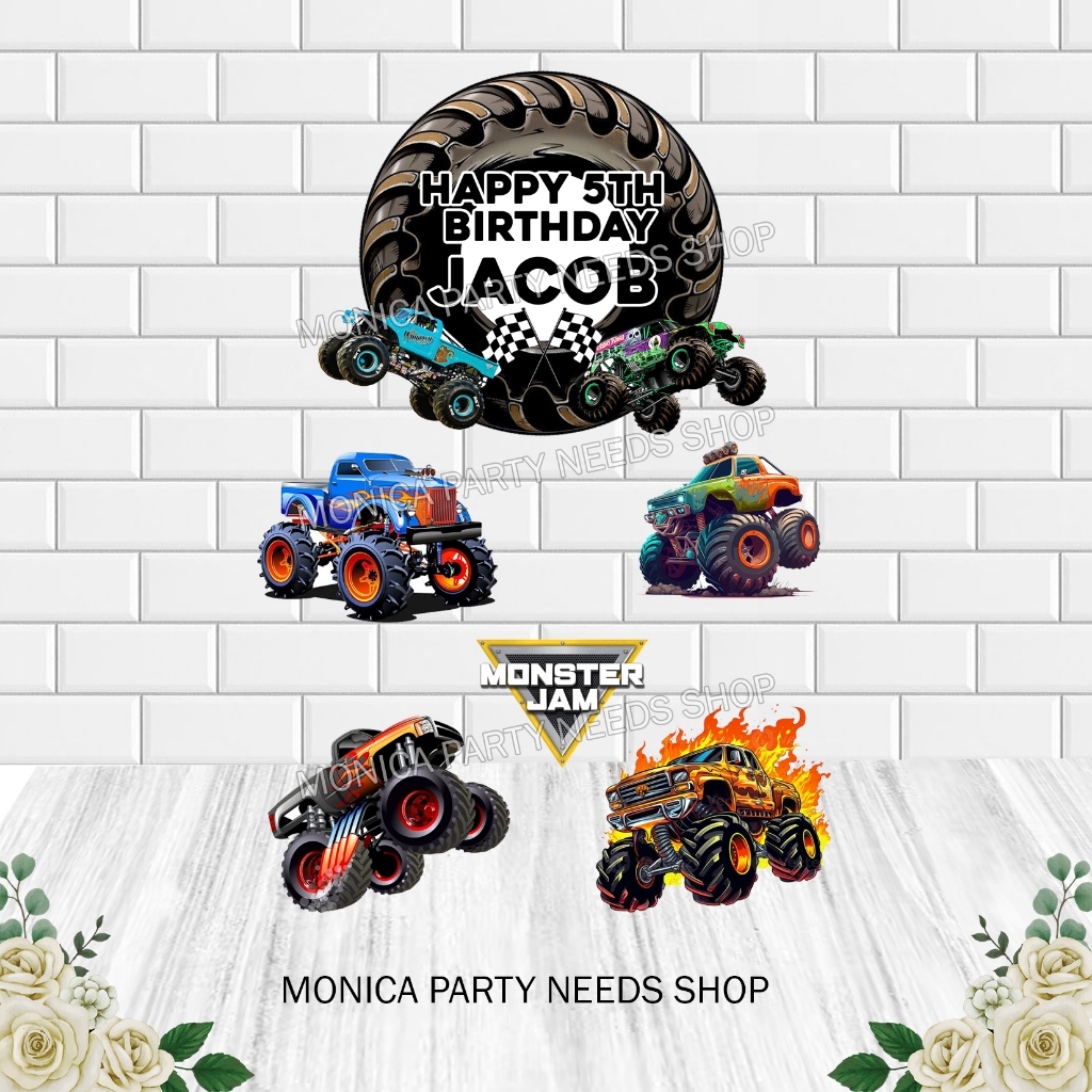 MOnster jam customized cake topper | Shopee Malaysia