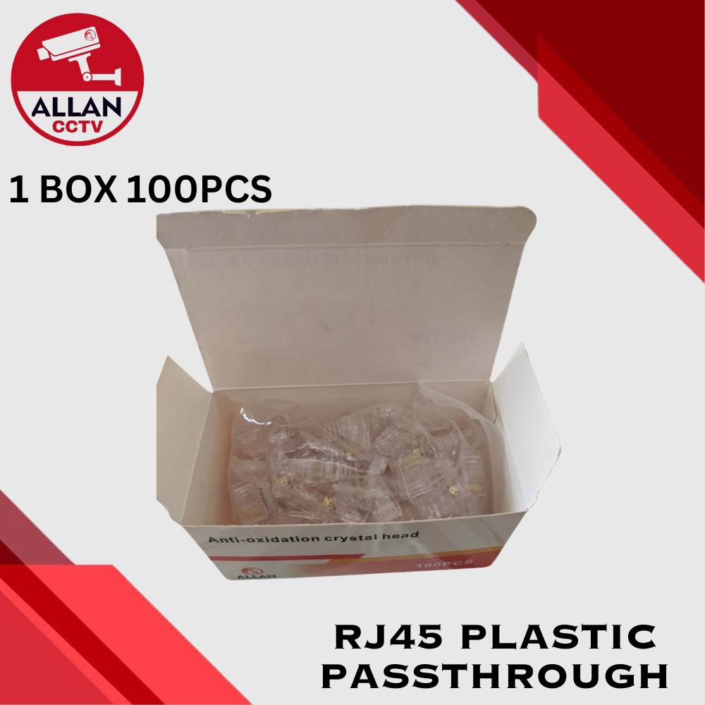 RJ45 Passthrough (100pcs) CAT6/Cat5e Cable Cat 5e Lan EZ RJ45 Pass ...