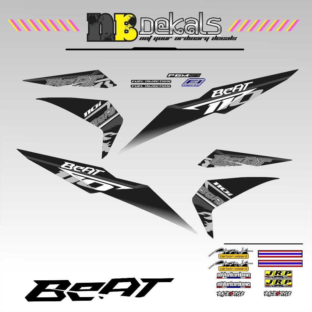 HONDA BEAT V2 FI CAMO DESIGN NEW RELEASE DECALS | Shopee Malaysia