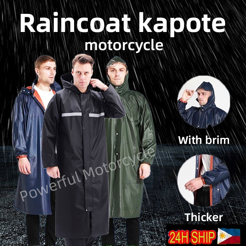 Raincoat for motorcycle bicycle Makapal Kapote for men Waterproof PVC ...