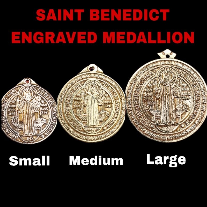St Benedict Engraved Medallion (S, M, L) | Shopee Malaysia