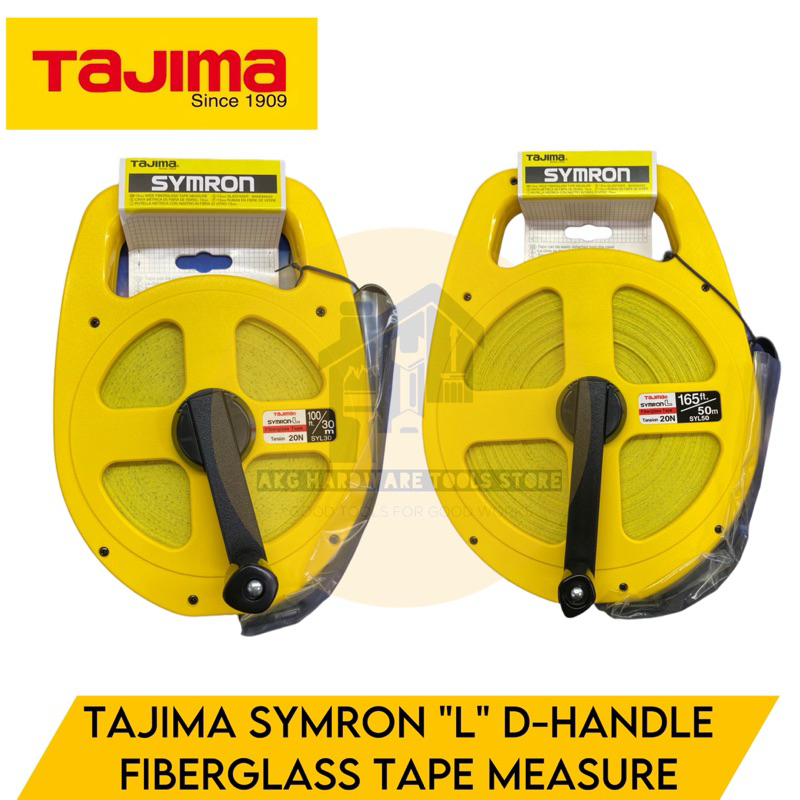 Tajima Fiberglass Tape Measure Symron L Series D-Handle Round Case Made in Japan | Shopee Malaysia