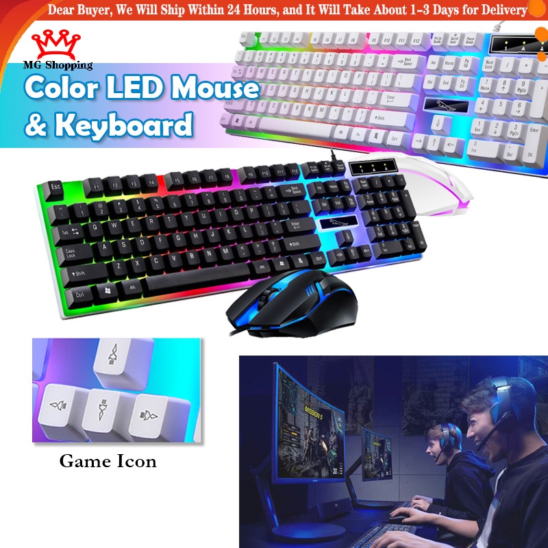 Keyboard And Mouse Set Backlit Gaming Keyboard Wired Keyboard Mouse ...
