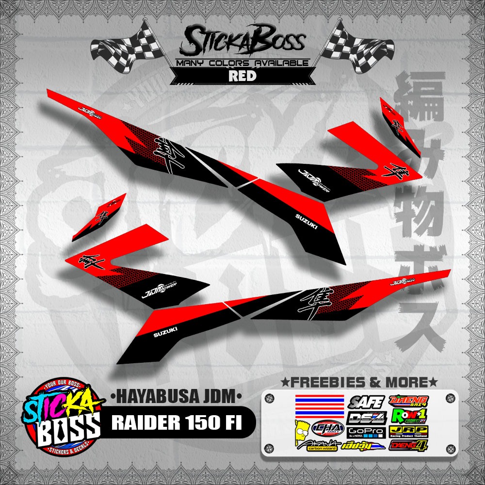 RAIDER 150 FI DECALS ( HAYABUSA JDM )【WITH FREEBIES】 | Shopee Malaysia