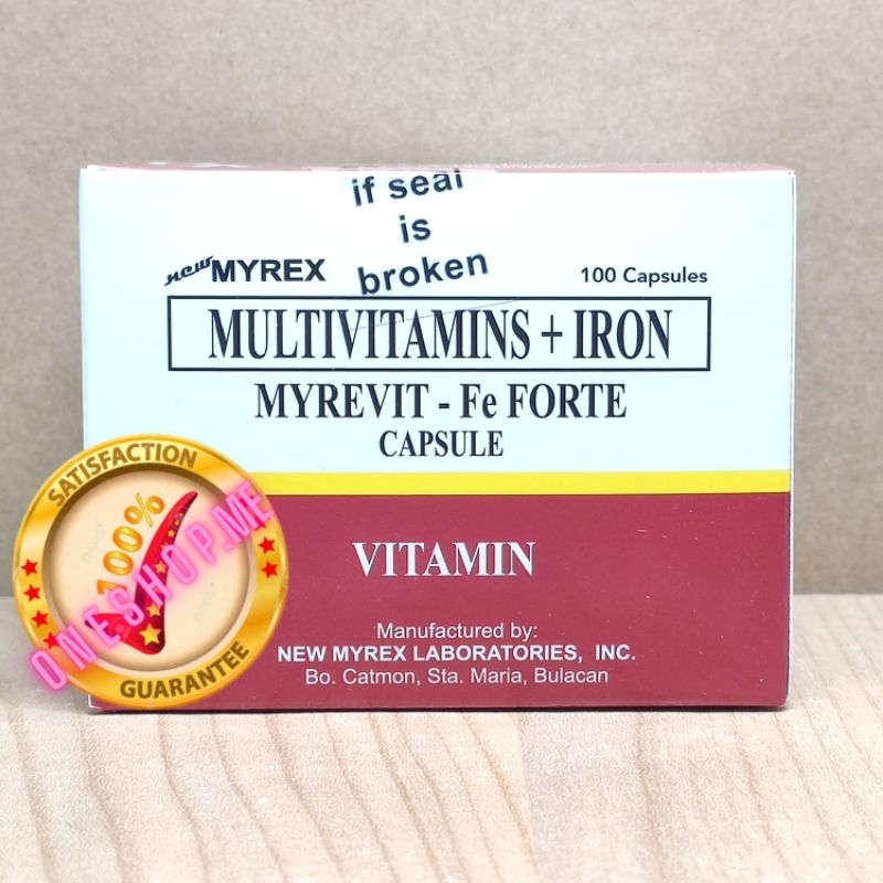 Myrevit - Fe Forte (Multivitamins + Iron) 100 Capsules | Shopee Malaysia