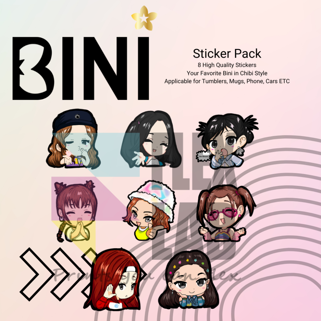 Bini pack chibi style cherry on top pantropiko tumbler journal ...