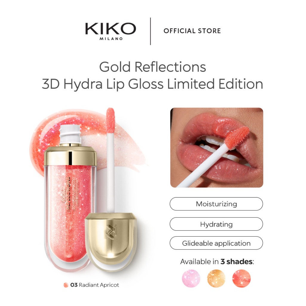 KIKO Milano Gold Reflections 3D Hydra Lip Gloss Limited Edition | Shopee Malaysia