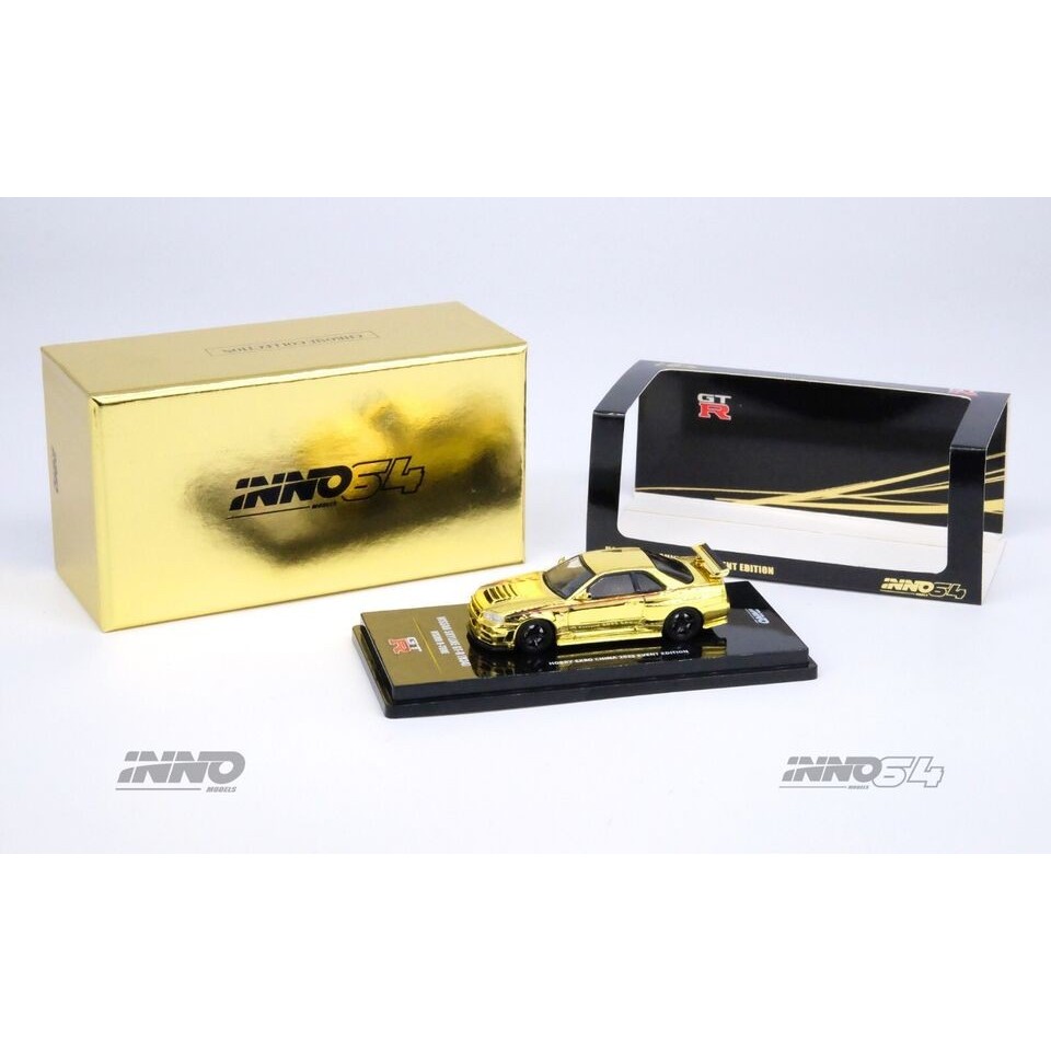 Inno64 Chrome Collection Gold Nissan Skyline GT-R (R34) Nismo R-Tune ...