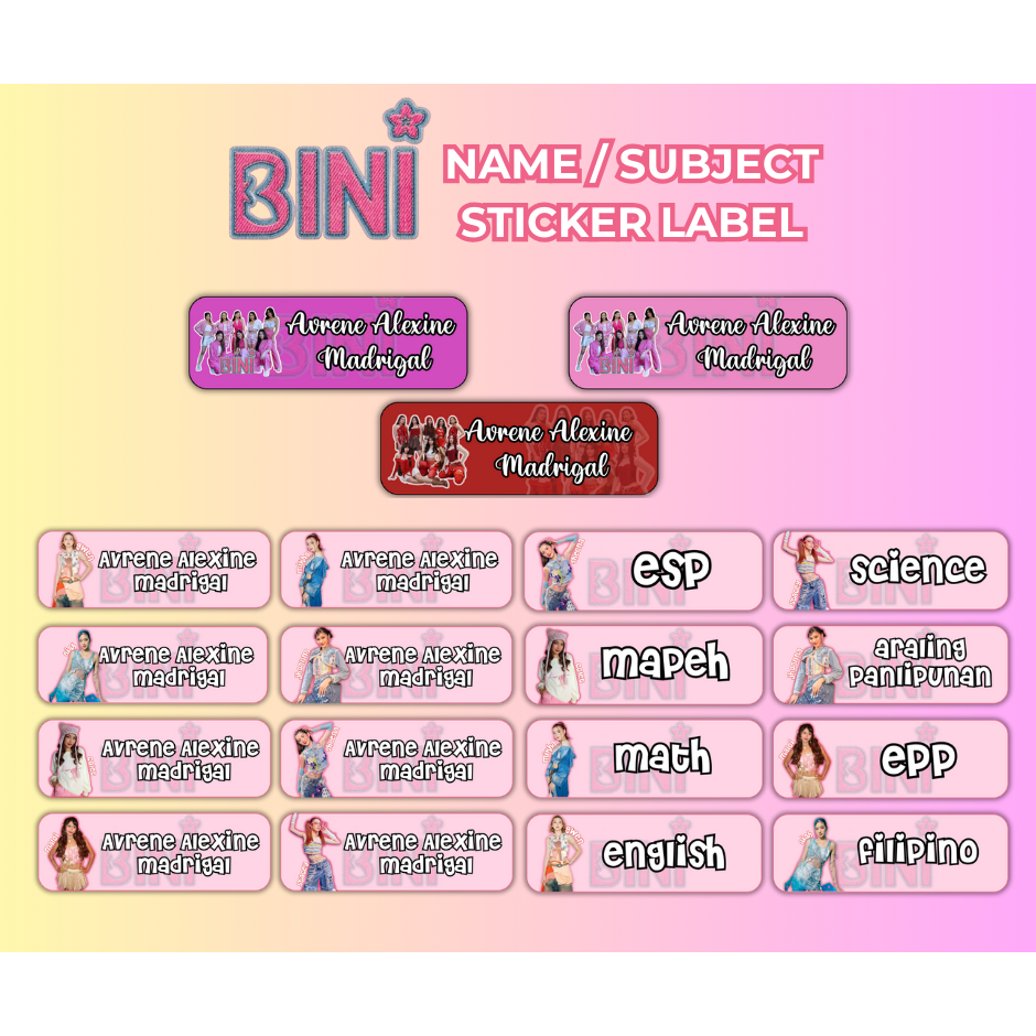 Name Sticker Label 23 pcs( Personalized) | Shopee Malaysia