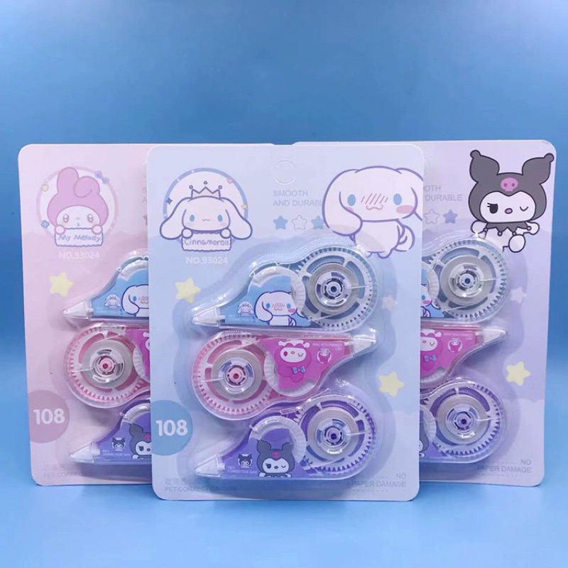 Colorsandthings 3pcs Sanrio Motif Correction Tape Type -X Roll ...