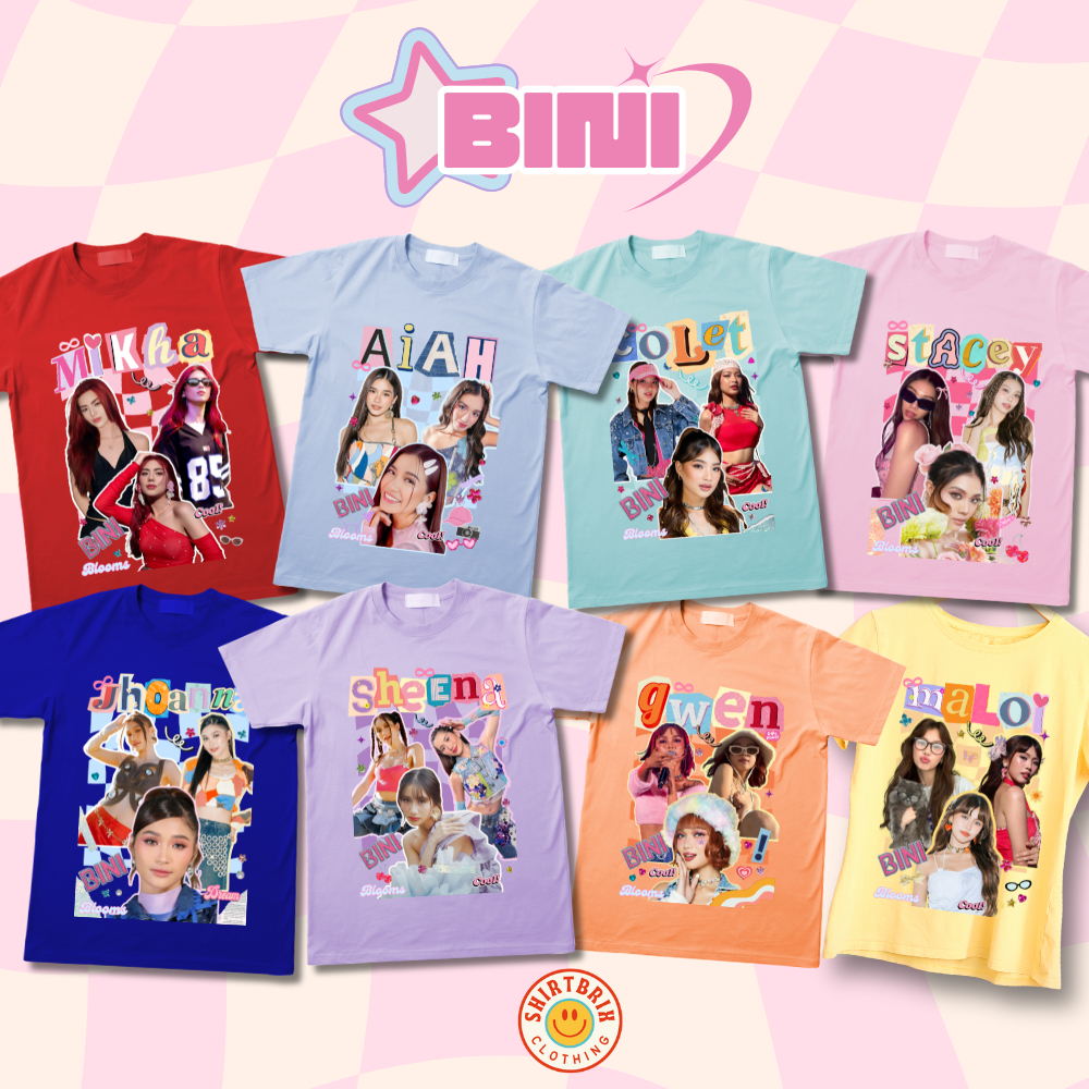 Bini Bias Shirt - Mikha Aiah Gwen Stacey Maloi Colet Jhoanna Sheena - Color Coded Graphic Shirt ...