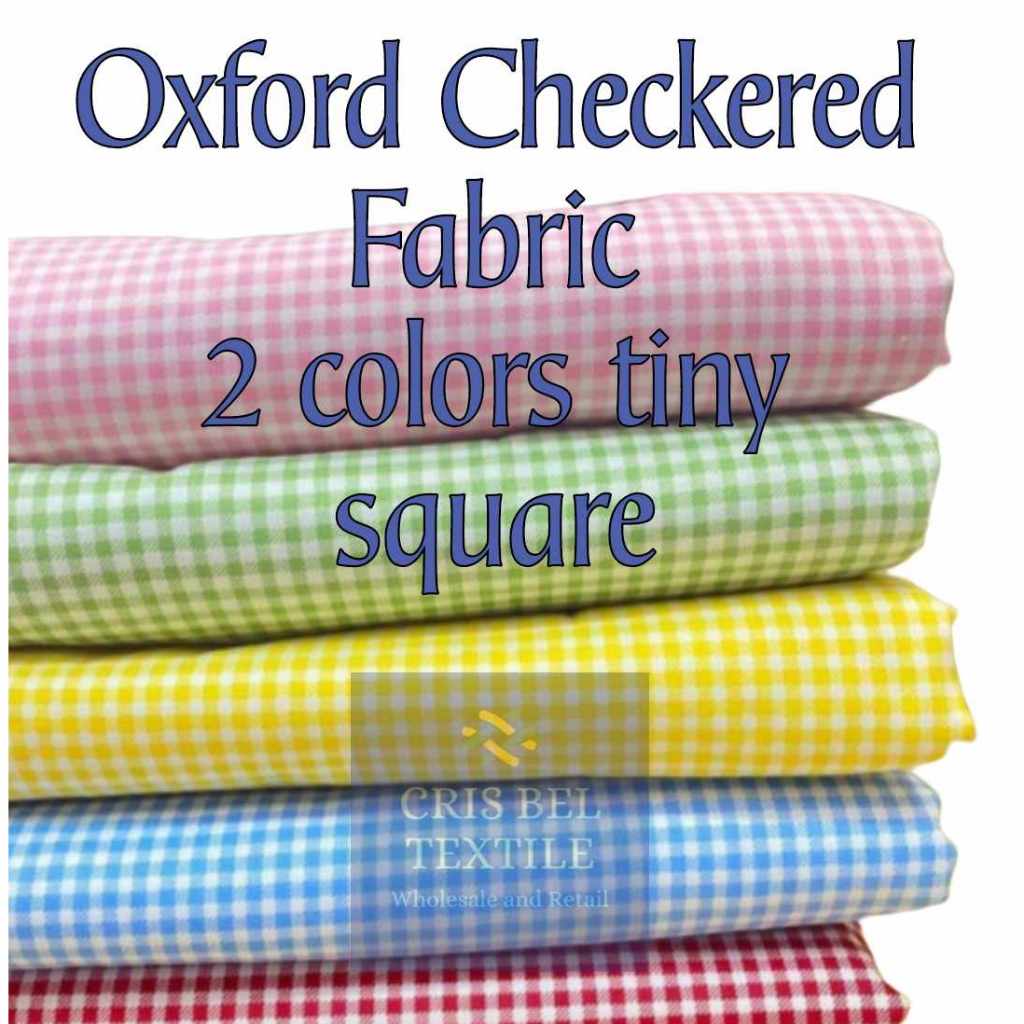 CHECKERED OXFORD 2 COLORS FABRIC CODE: 3383 SOLD PER ROLL (70 YARDS ...