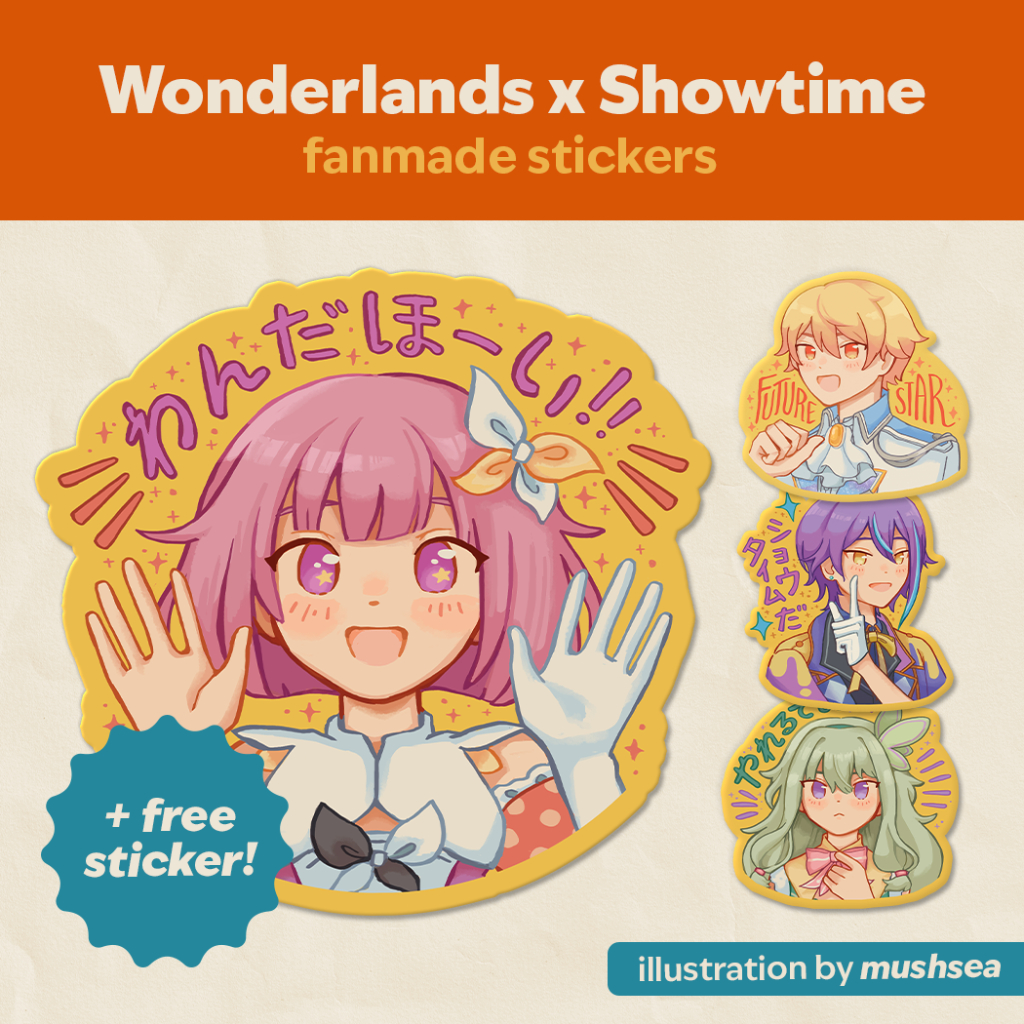 Wonderlands x Showtime Waterproof Stickers (Project Sekai / Hatsune ...