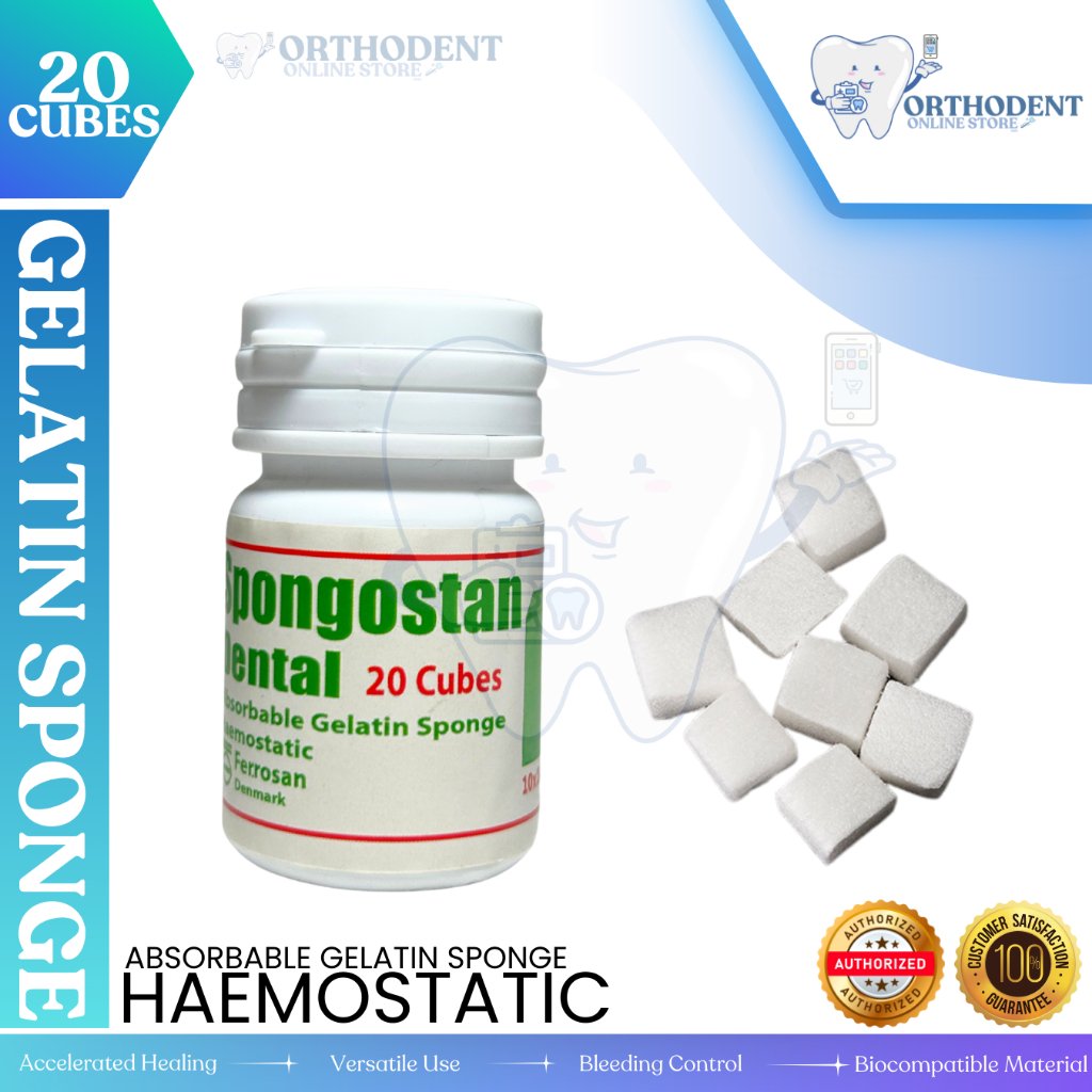 Dental Gel Foam – Absorbable Hemostatic Sponge (20 Cubes) for Bleeding ...