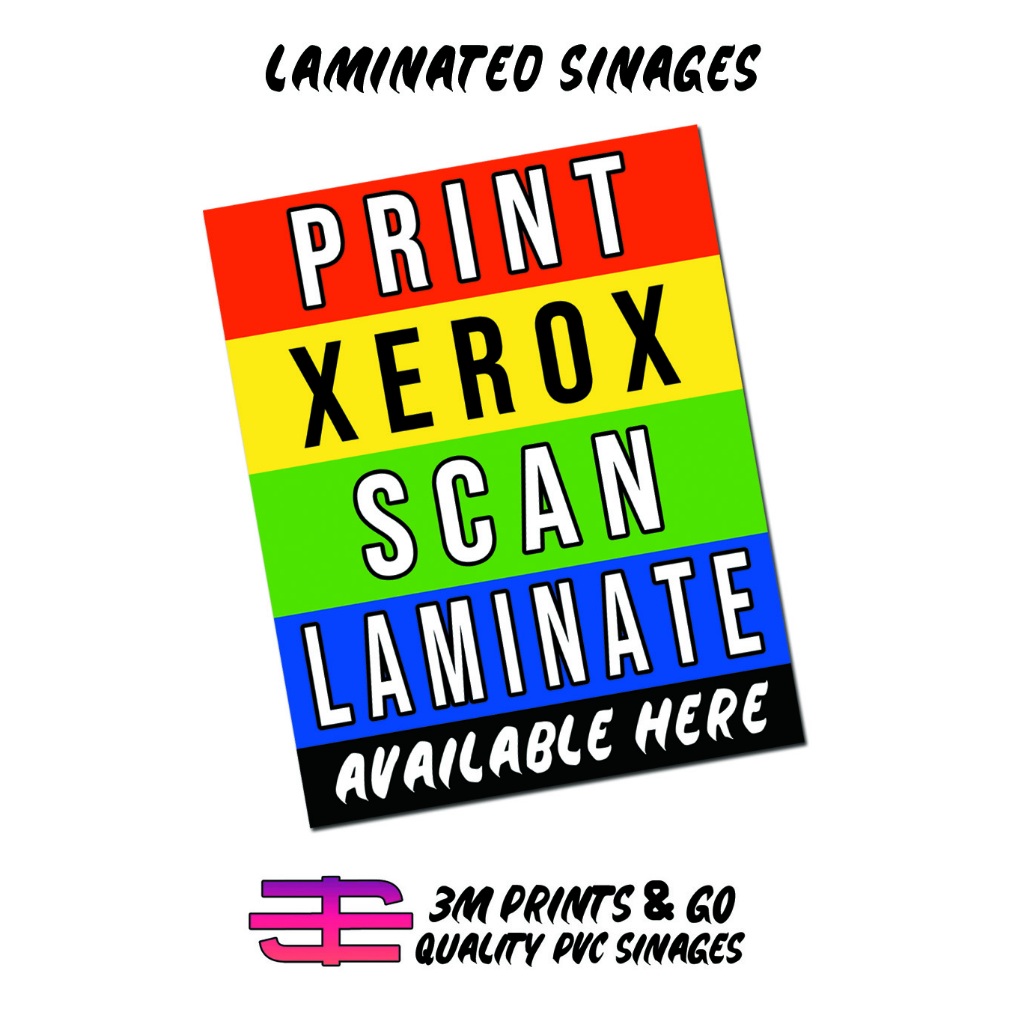 Print Xerox Scan Laminated Signage | Shopee Malaysia