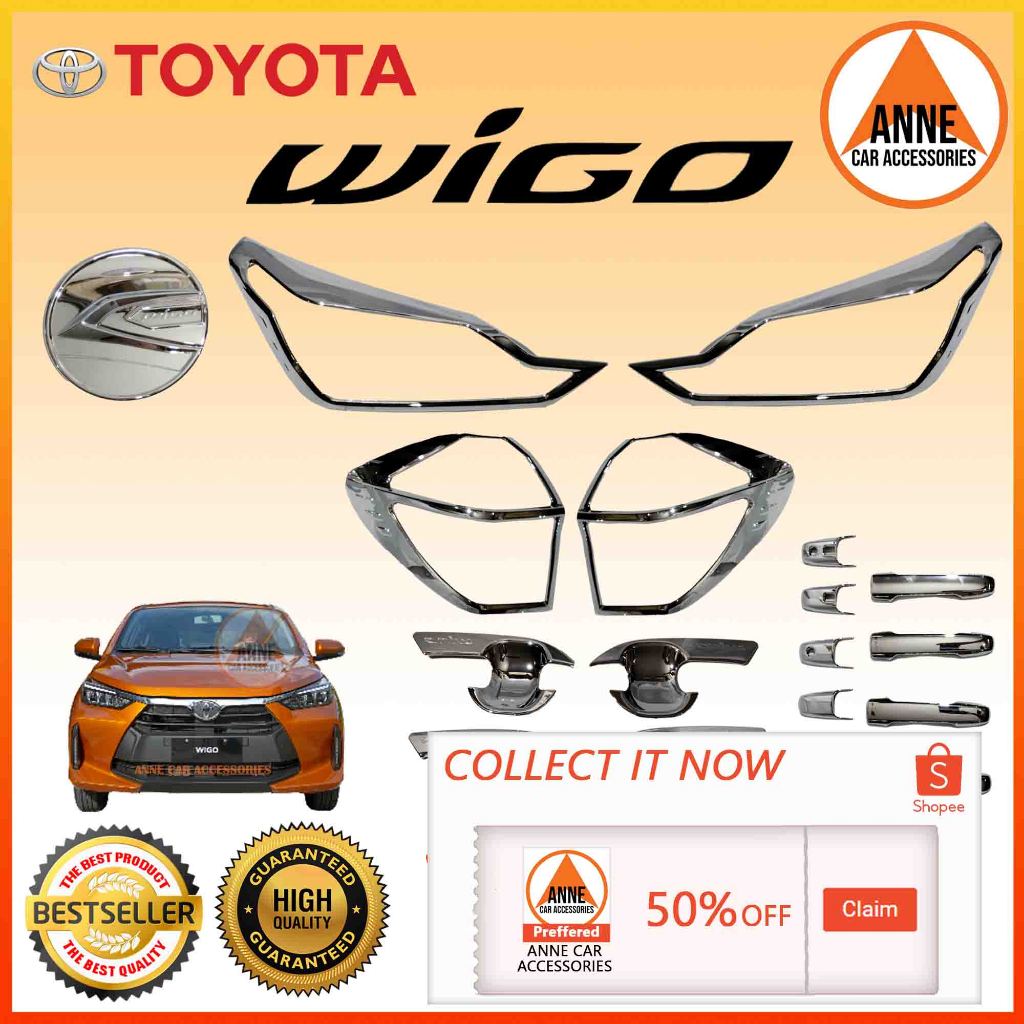 Garnish Cover for Toyota Wigo New 2023 2024 Onwards Model Black ...