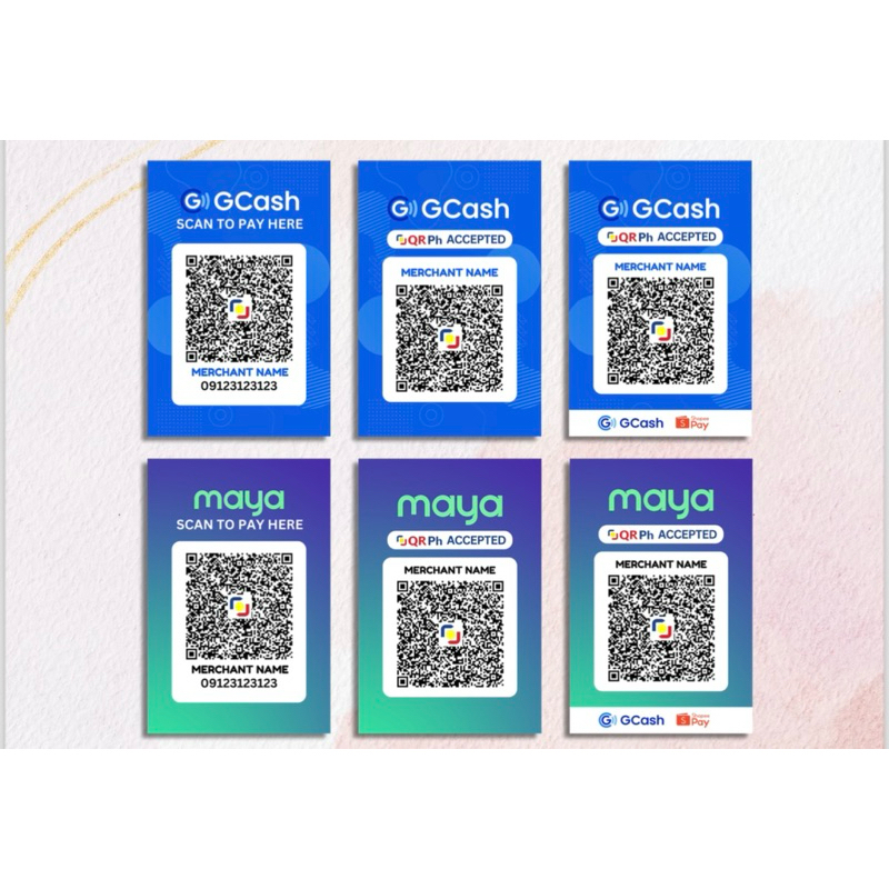 E Payment QR Code Signages Gcash Maya | Shopee Malaysia