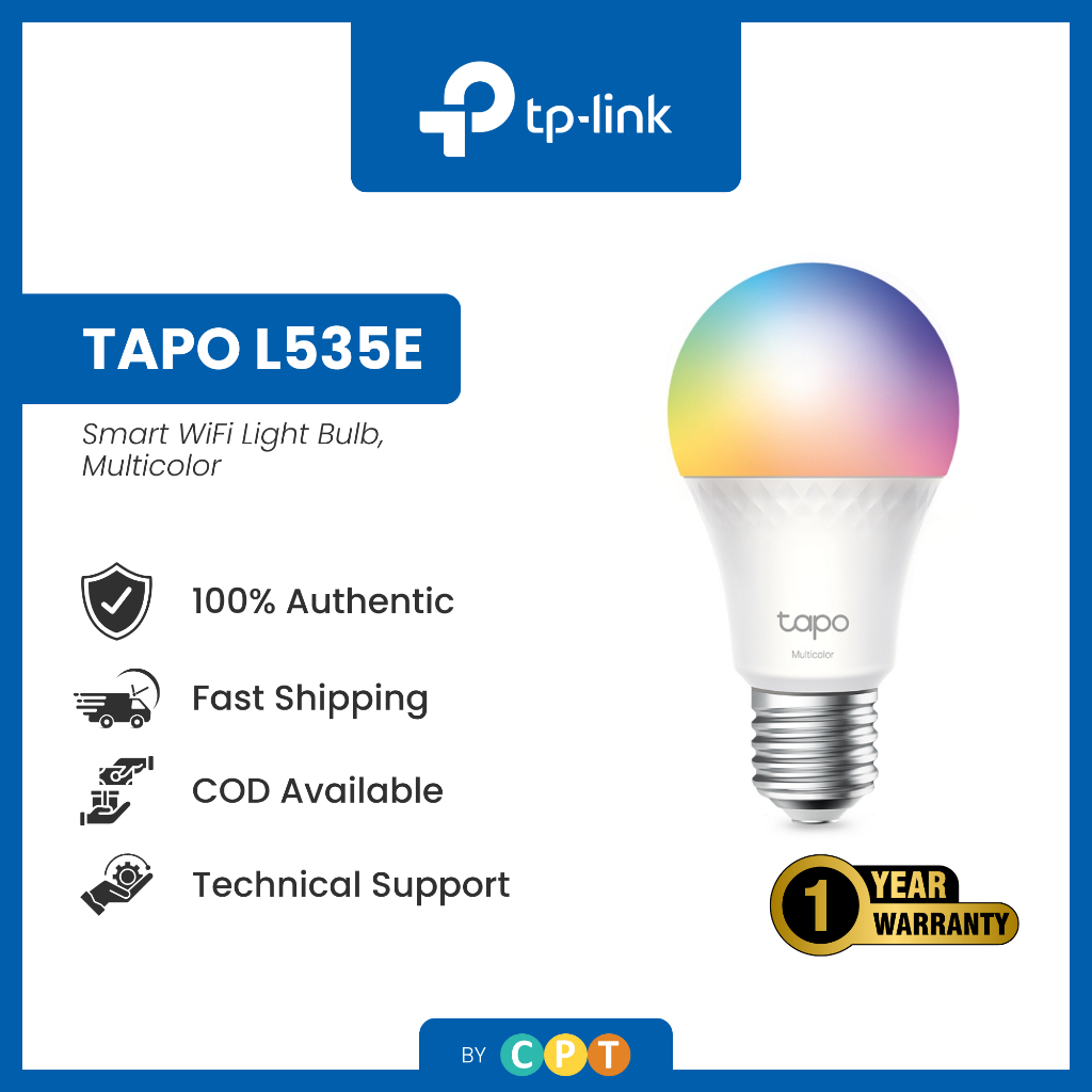 TP-Link Tapo L535E Smart Wi-Fi Light Bulb Multicolor Smart Bulb ...