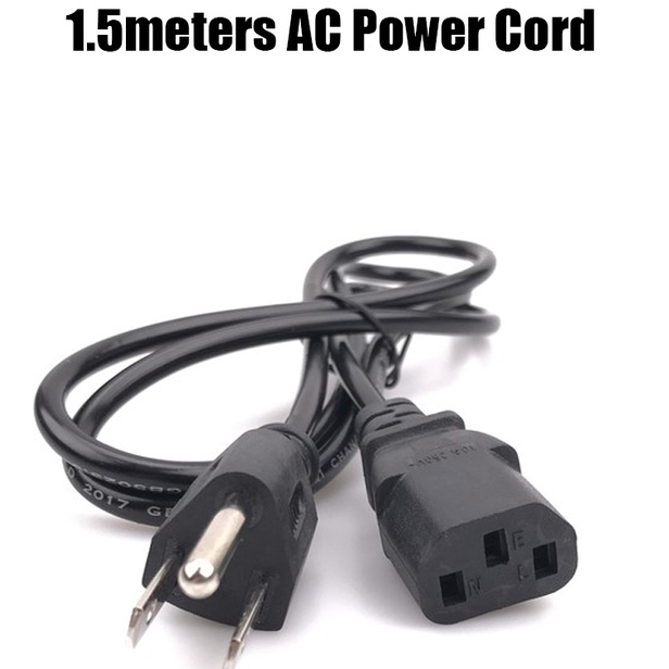 AC Power Cord 3 Pin Plug 1.5M For Computers Monitors Scanners Printers ...
