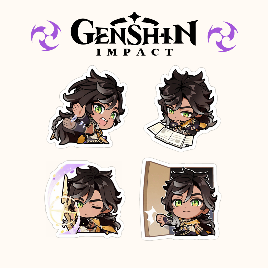 Genshin Impact Sethos Emoji Sticker Set (4pcs) | Shopee Malaysia