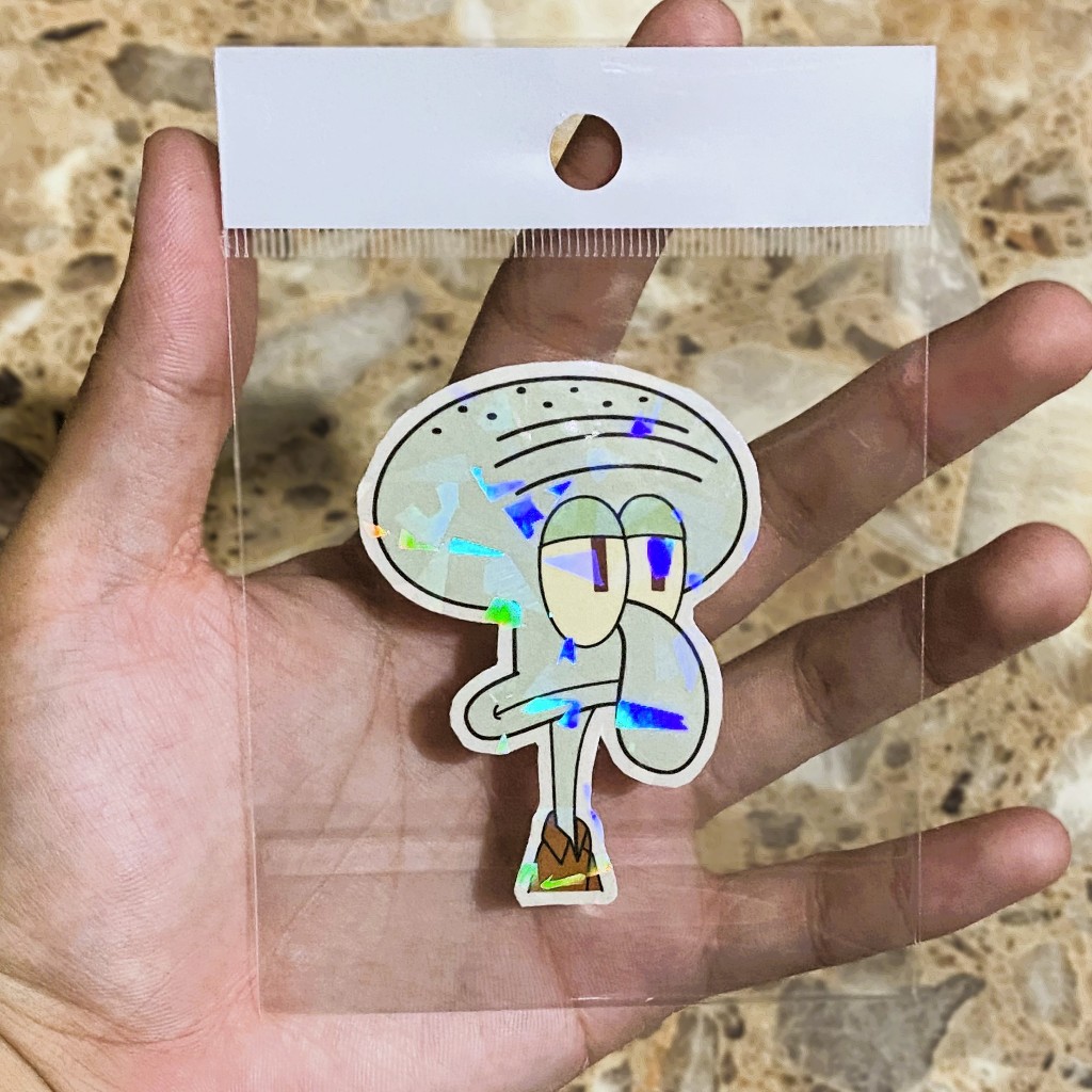 sticker spongebob squidward cartoon decals waterproof stickers decal ...