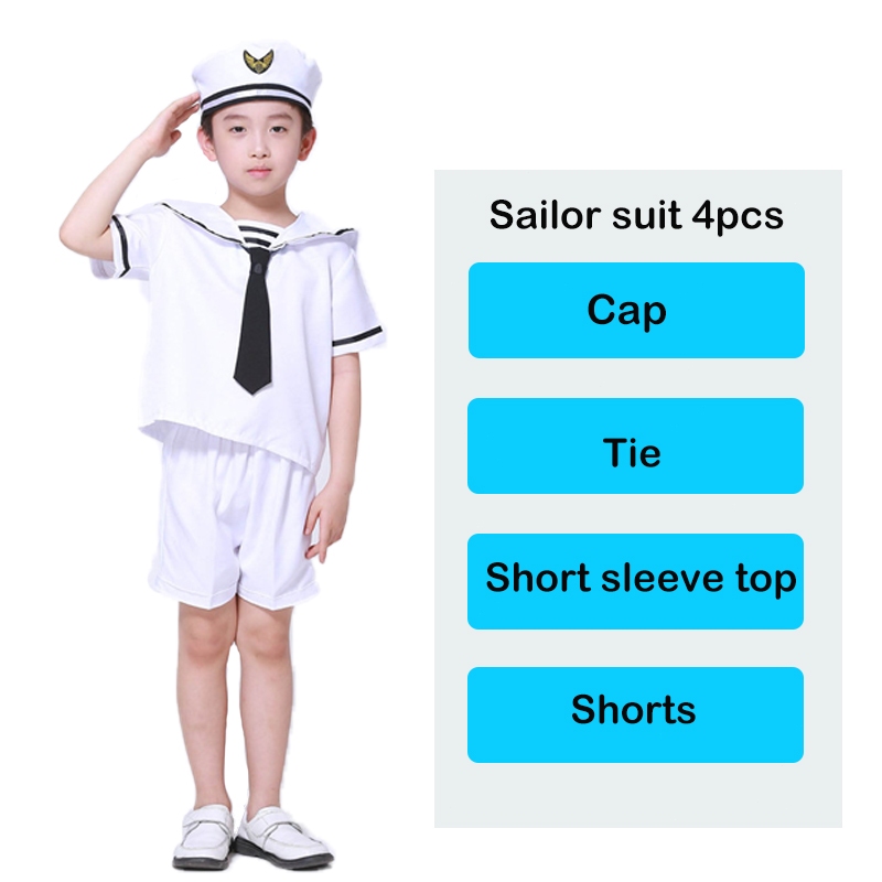SEAMAN CAPTAIN SAILOR SHORT SLEEVE TYPE UNIFORM OCCUPATION COSTUME FOR ...