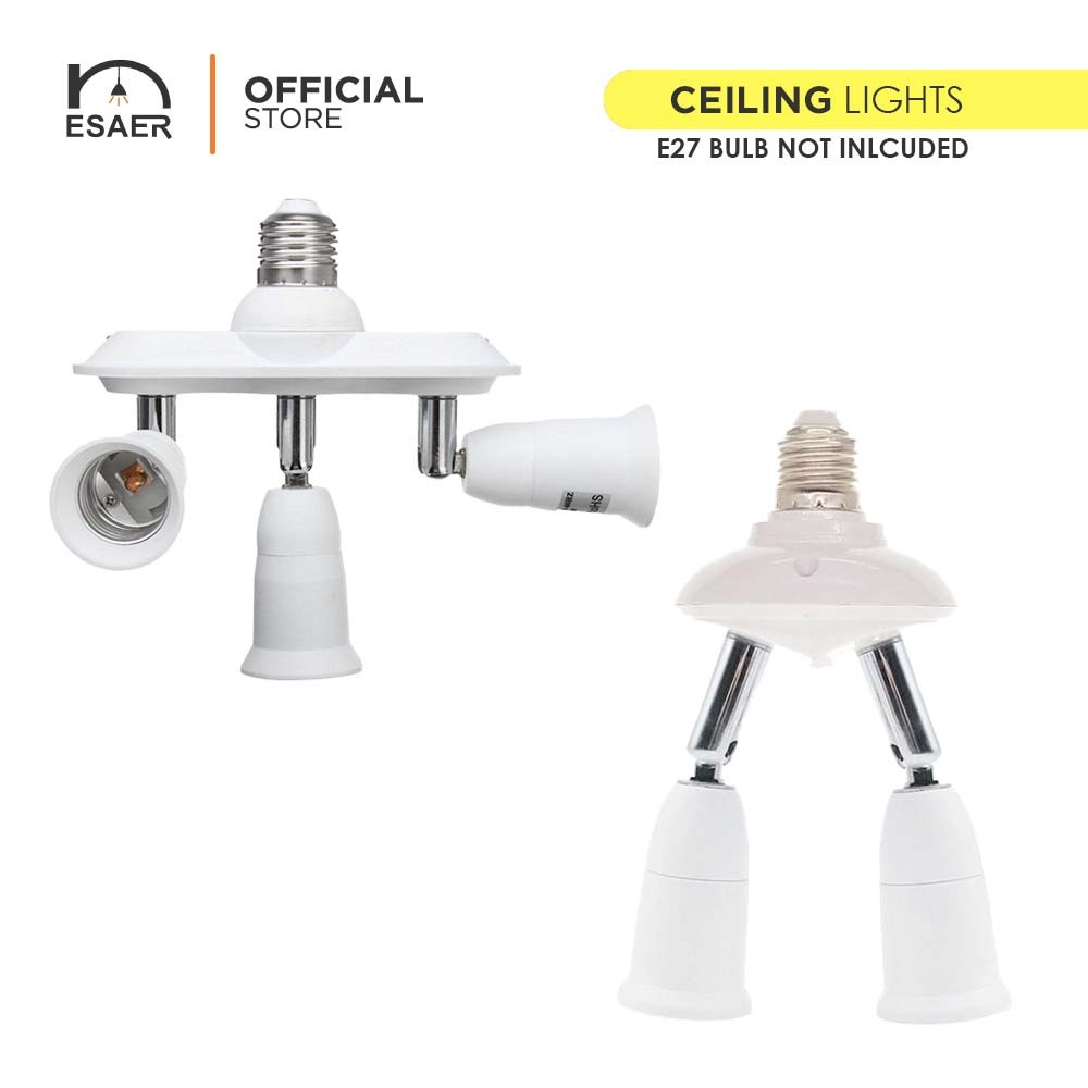 Esaer E27 Adjustable Light Bulb Socket Splitter Adapter Bulb not ...