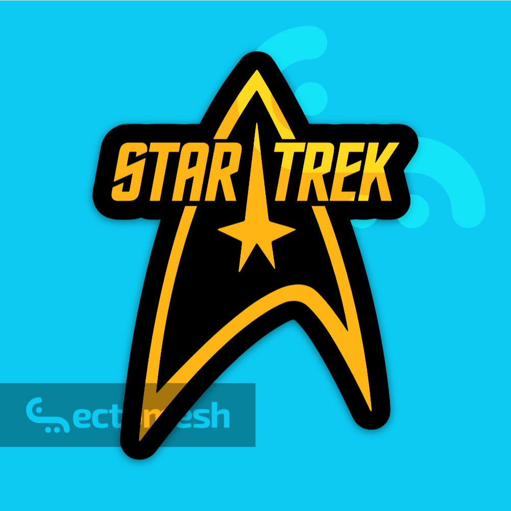 Star Trek Insignia Logo v1 - Vinyl Waterproof Car Sticker by EctoMesh ...