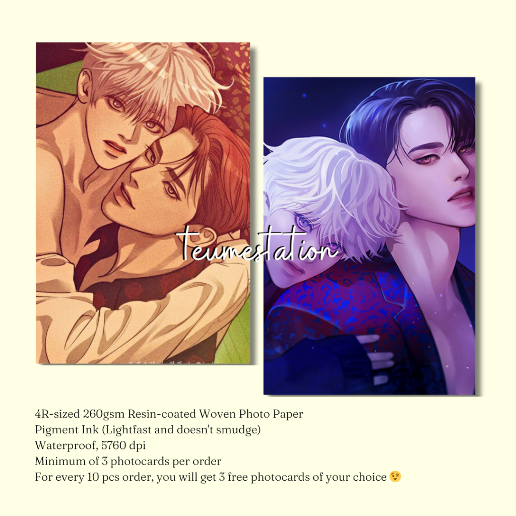 Pearl Boy BL Manhwa 4R Photocards (3 pcs. minimum per order) B01 ...