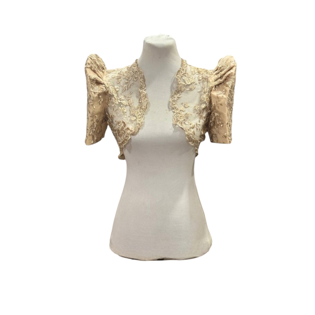 Filipiniana Bolero Crop Top and inner Blouse SET | Shopee Malaysia