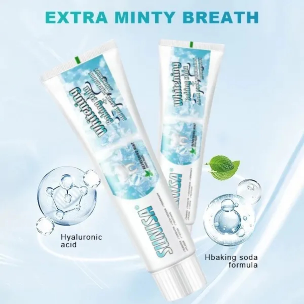 Whitening Toothpaste Baking Soda Fresh Mint Flavor Long Lasting Fresh ...