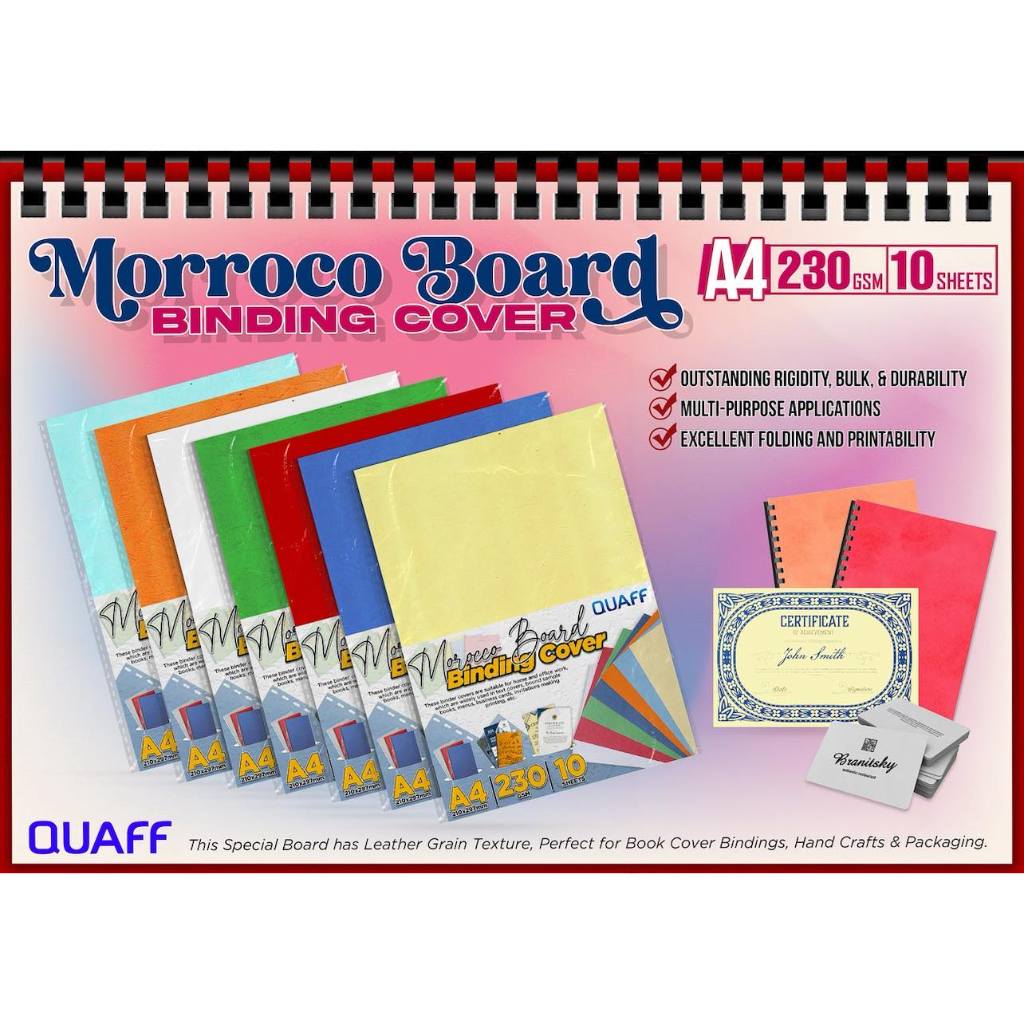 Quaff Morocco Board Binding Cover A4 | Shopee Malaysia