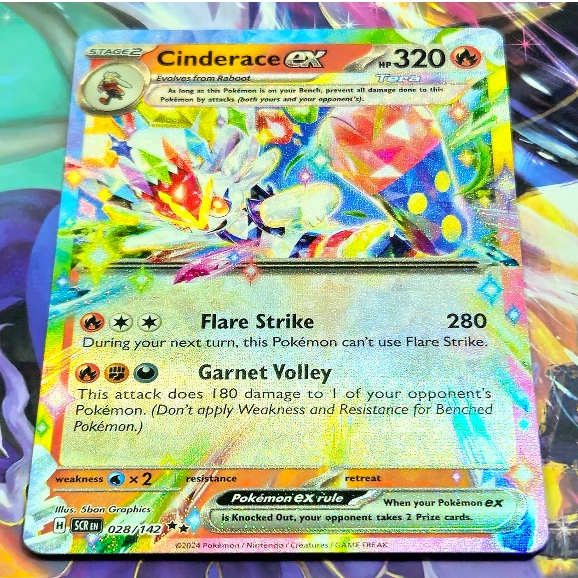Pokemon TCG Cinderace ex Stellar Crown Ultra | Shopee Malaysia