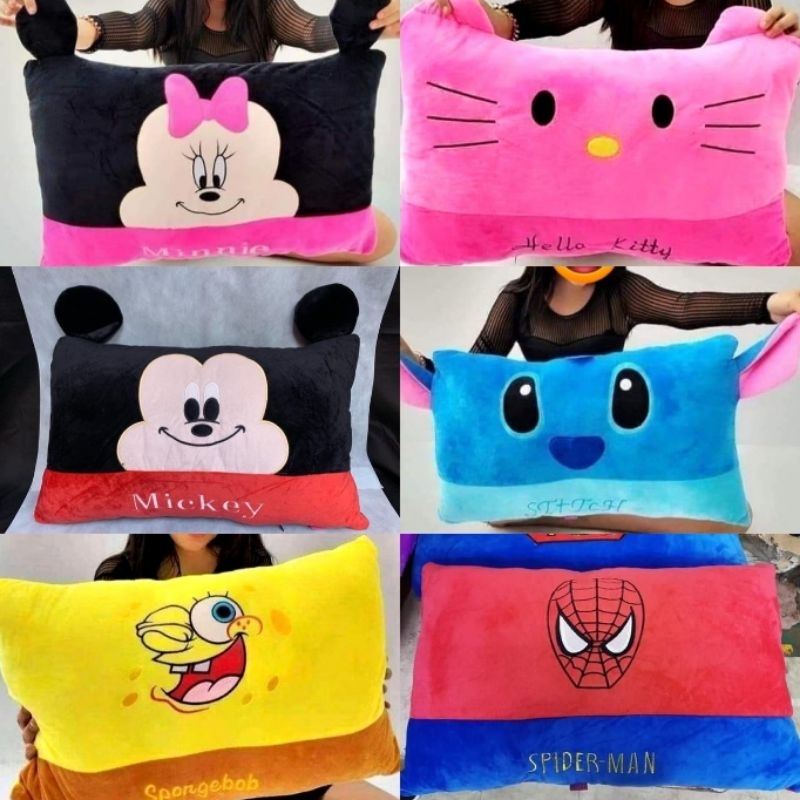 Mickey and Minnie Mouse Rectangle Pillow Big Character Spongebob Stitch ...