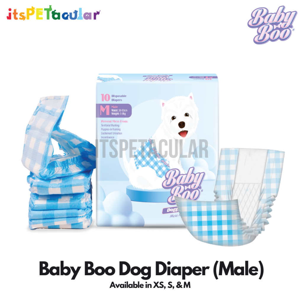 Baby Boo Pet Dog Diaper Male (XS, S, M) | Shopee Malaysia