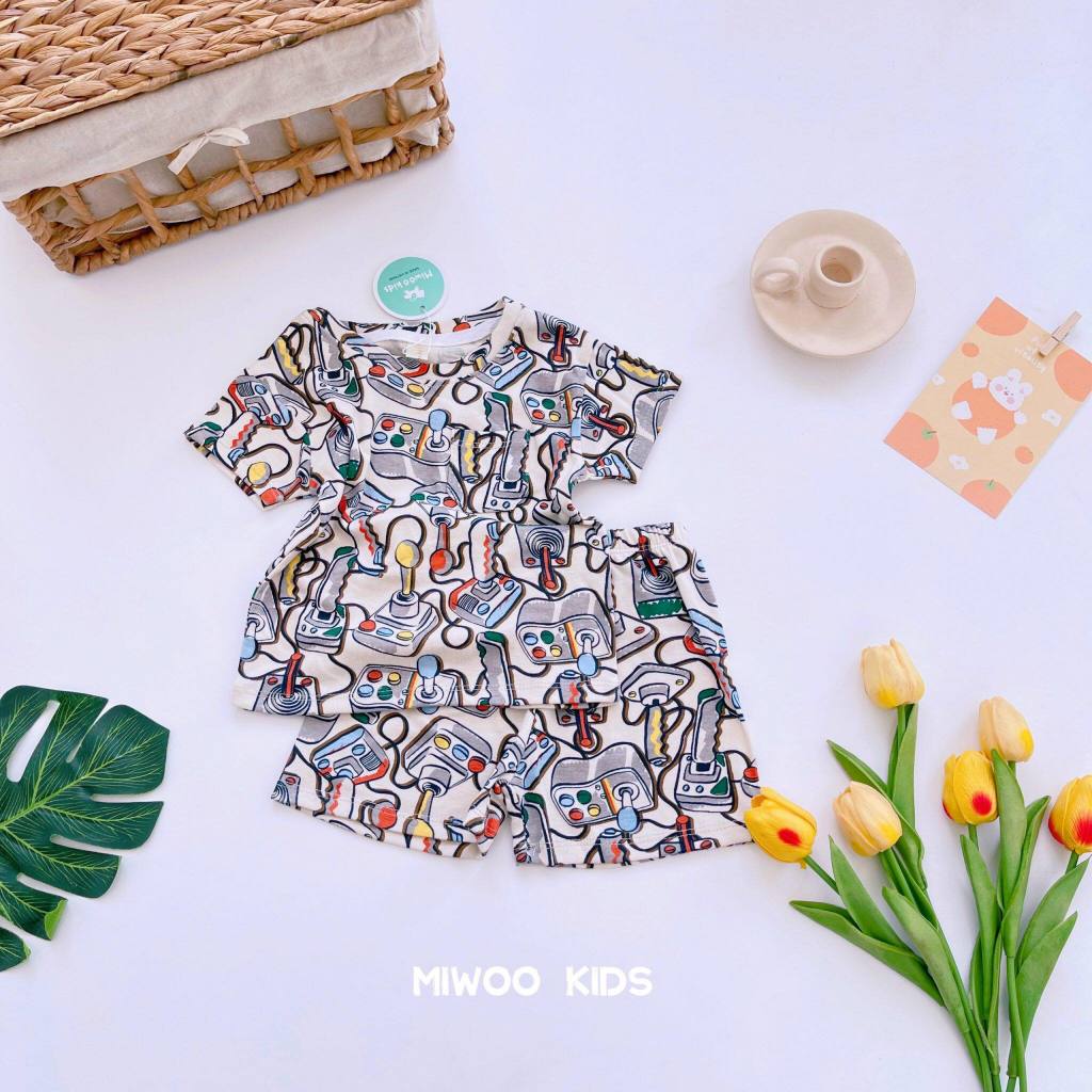 Miwoo Shirt Playset/Short Set for Boys Size 80-120 or 1-6yo Runs Small ...